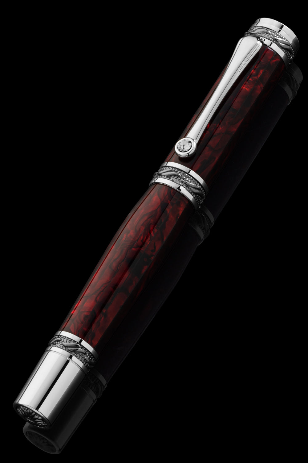 The Tycoon - Red Abalone Shell Fountain Pen | Pitchman®